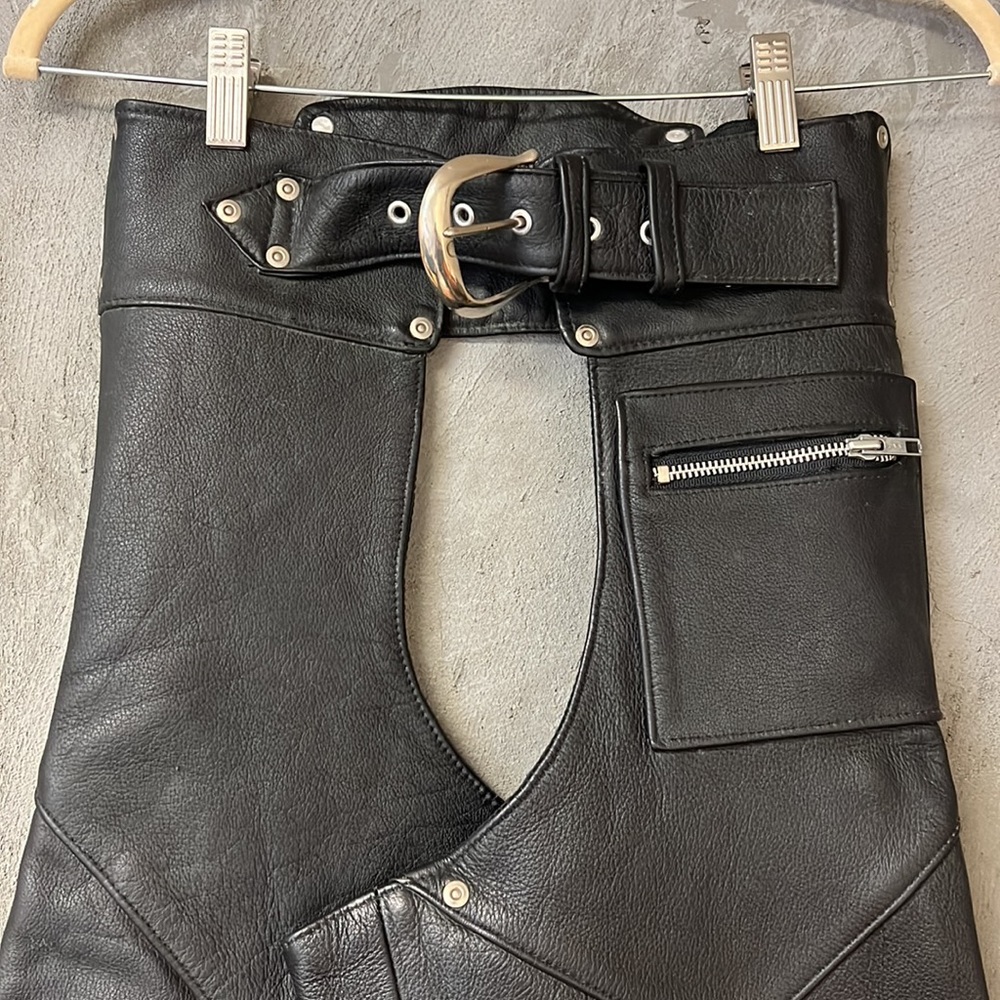 Harley Davidson Genuine Black Leather Chaps - Gem